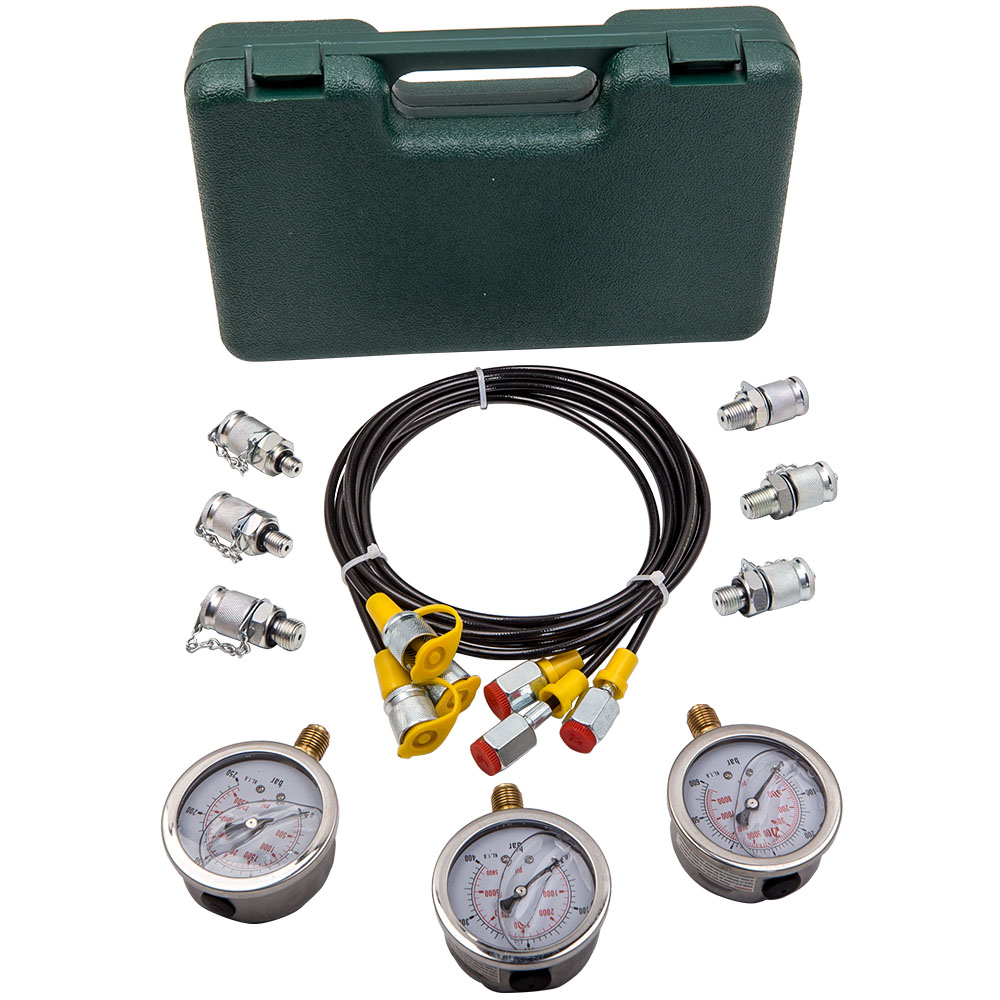 Hydraulic Pressure Guage Test Kit Oil Gauges Test Hose Pressure Gauge ...